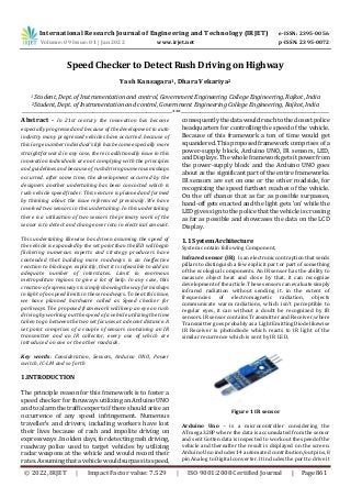 Speed Checker to Detect Rush Driving on Highway | PDF