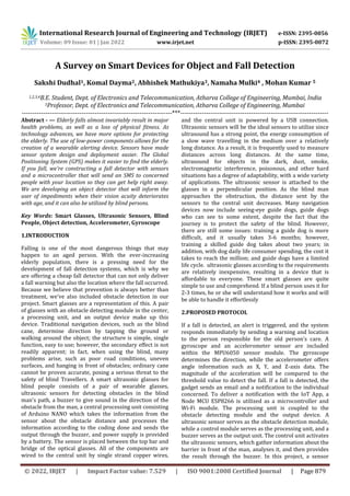 A Survey on Smart Devices for Object and Fall Detection | PDF