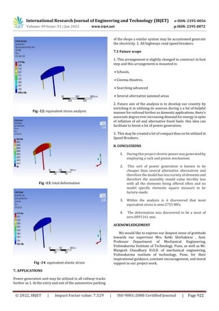 Design and Analysis of Power Generation Unit | PDF