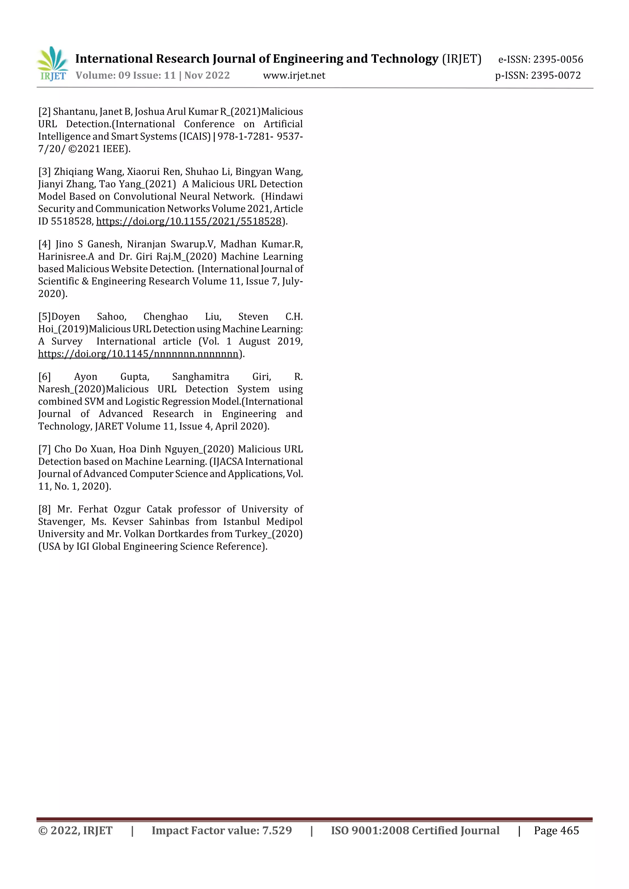 Malicious Link Detection System | PDF | Internet | Computing