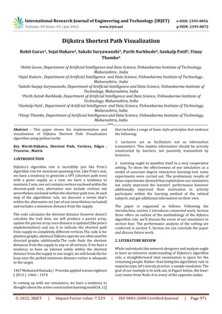Dijkstra Shortest Path Visualization | PDF