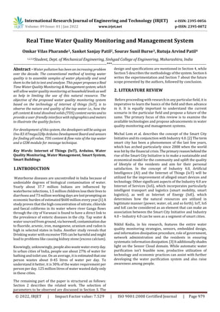 Real Time Water Quality Monitoring and Management System | PDF