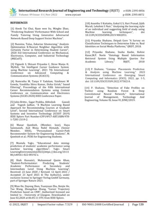 Student’s Career Interest Prediction using Machine Learning | PDF