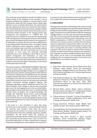 A Review on Training and Placement Management System | PDF