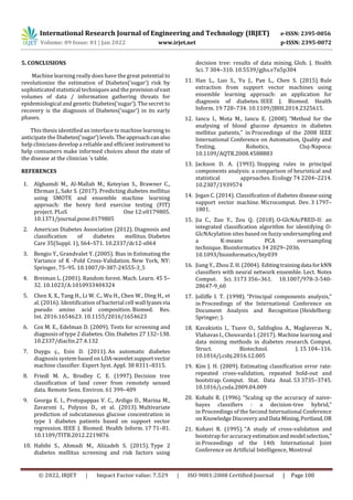 PREDICTION OF DIABETES (SUGAR) USING MACHINE LEARNING TECHNIQUES | PDF