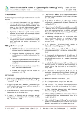 SEISMIC RESPONSE STUDY OF MULTI-STORIED REINFORCED CONCRETE BUILDING WITH FLUID VISCOUS DAMPERS ...