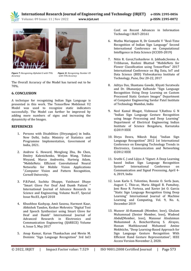 Sign Language Recognition using Deep Learning | PDF