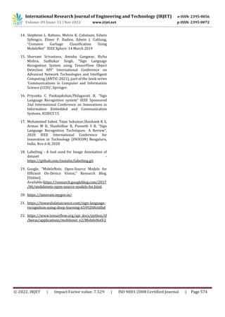 Sign Language Recognition using Deep Learning | PDF | Artificial Intelligence | Technology ...