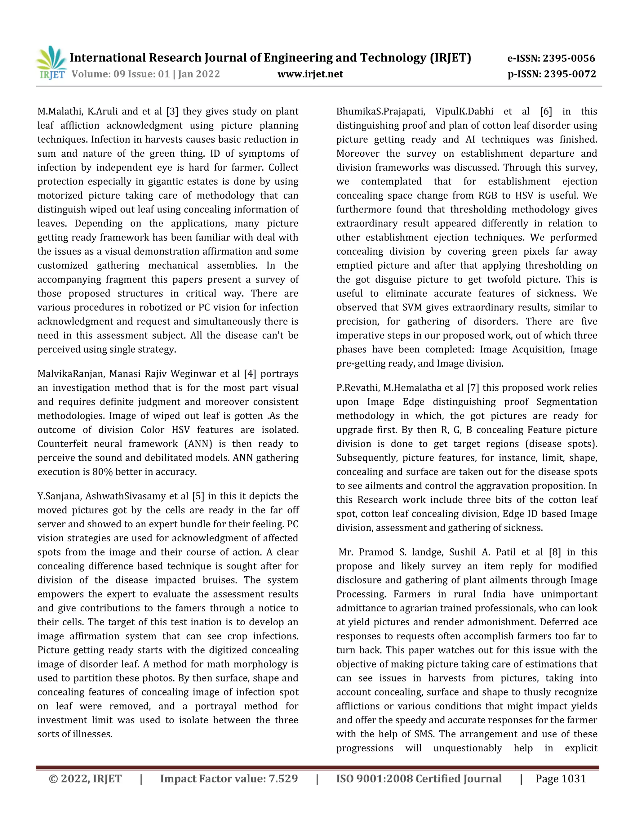 Grape Leaf Diseases Detection using Improved Convolutional Neural Network | PDF