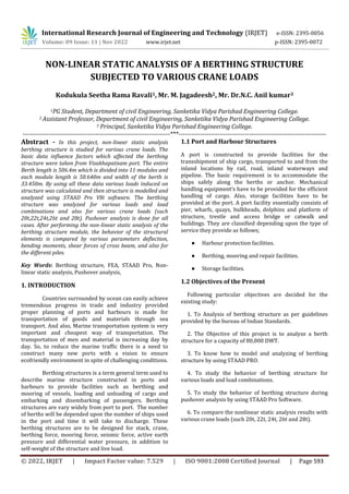 Nonlinear Static Analysis of Berthing Structure | PDF
