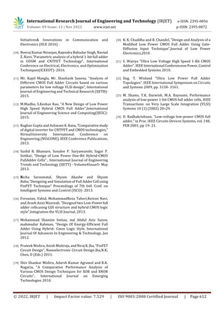 Analysis of FinFET and CNTFET based HybridCMOS Full Adder Circuit | PDF