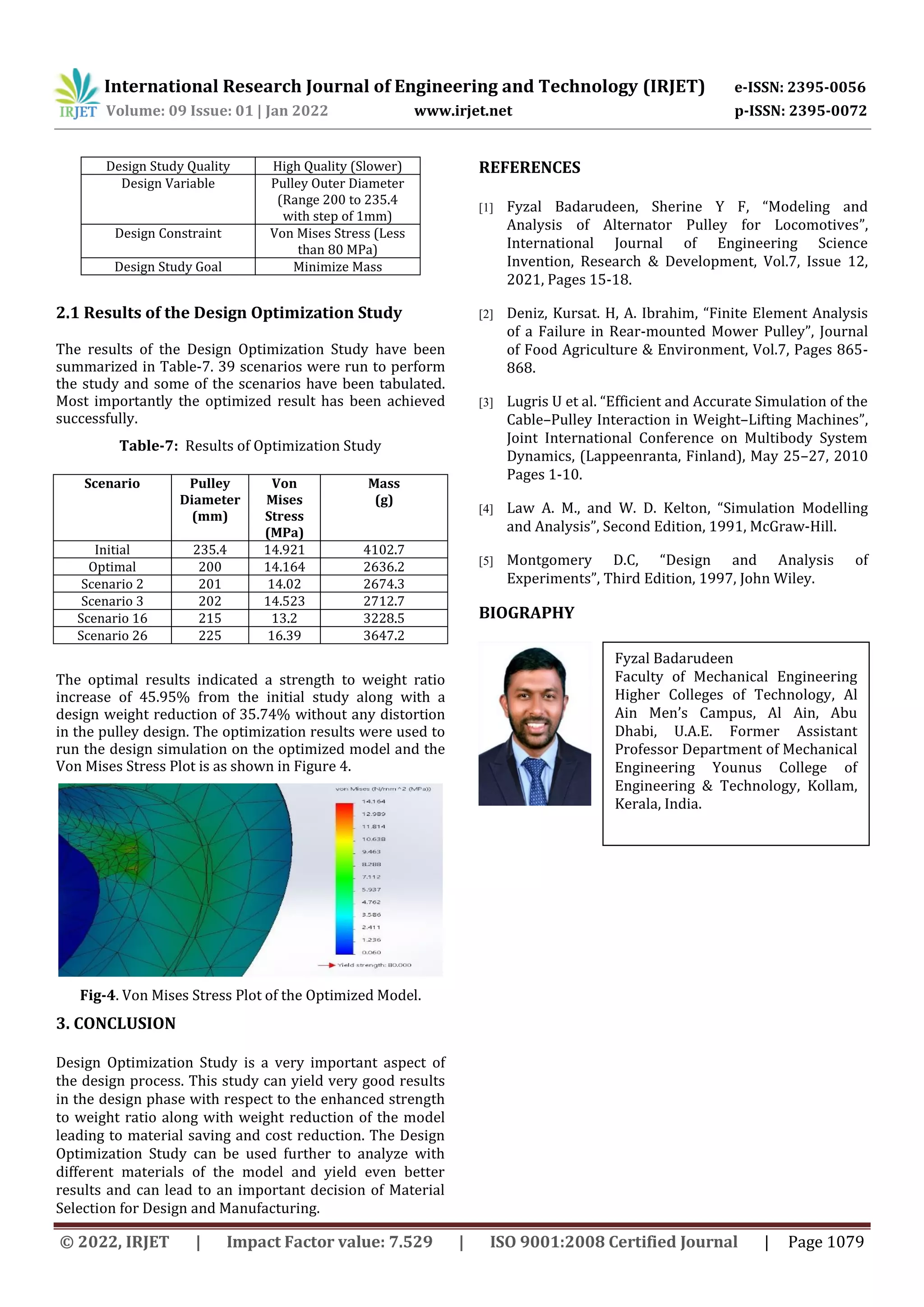 Design Optimization of Alternator Pulley for Locomotives | PDF