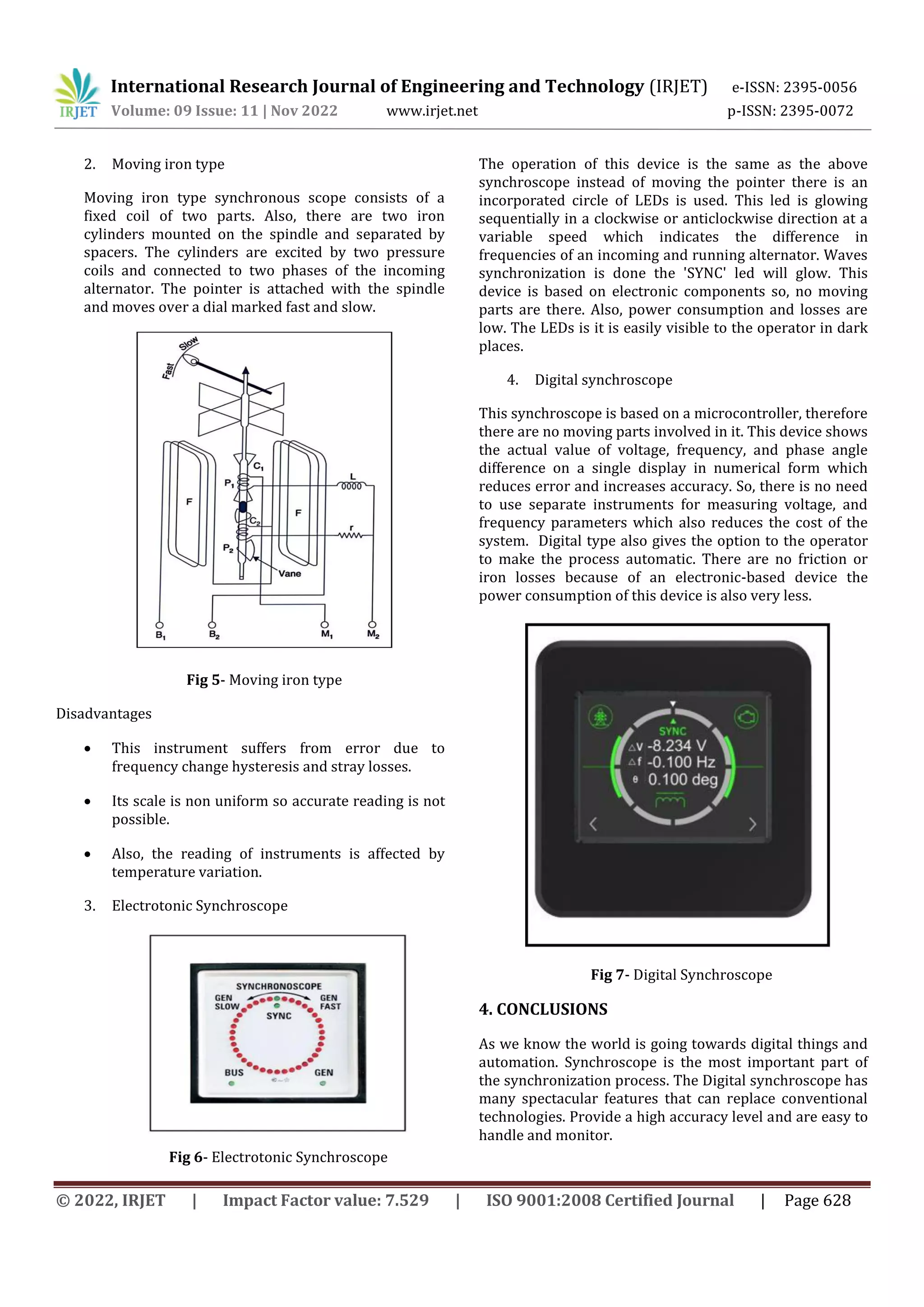 Comparative review of analogue and digital Synchroscope in India used ...