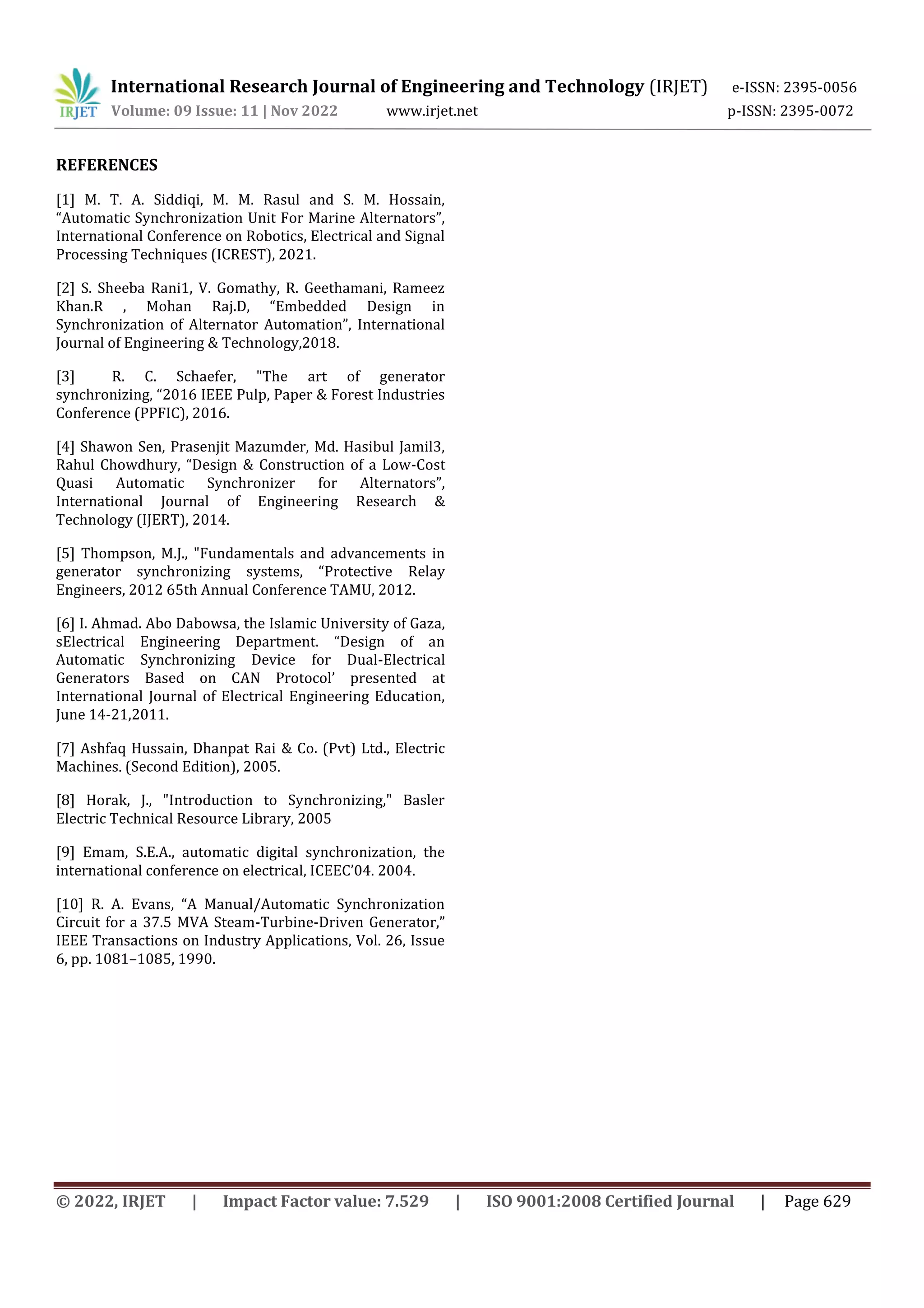Comparative review of analogue and digital Synchroscope in India used for synchronization of ...