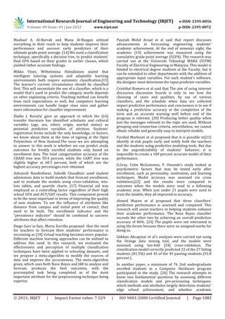 Student Performance Prediction via Data Mining & Machine Learning | PDF