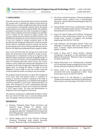 STABILIZATION OF CHOR NALLAH BY OXIDATION POND, EUCALYPTUS TREE AND ...