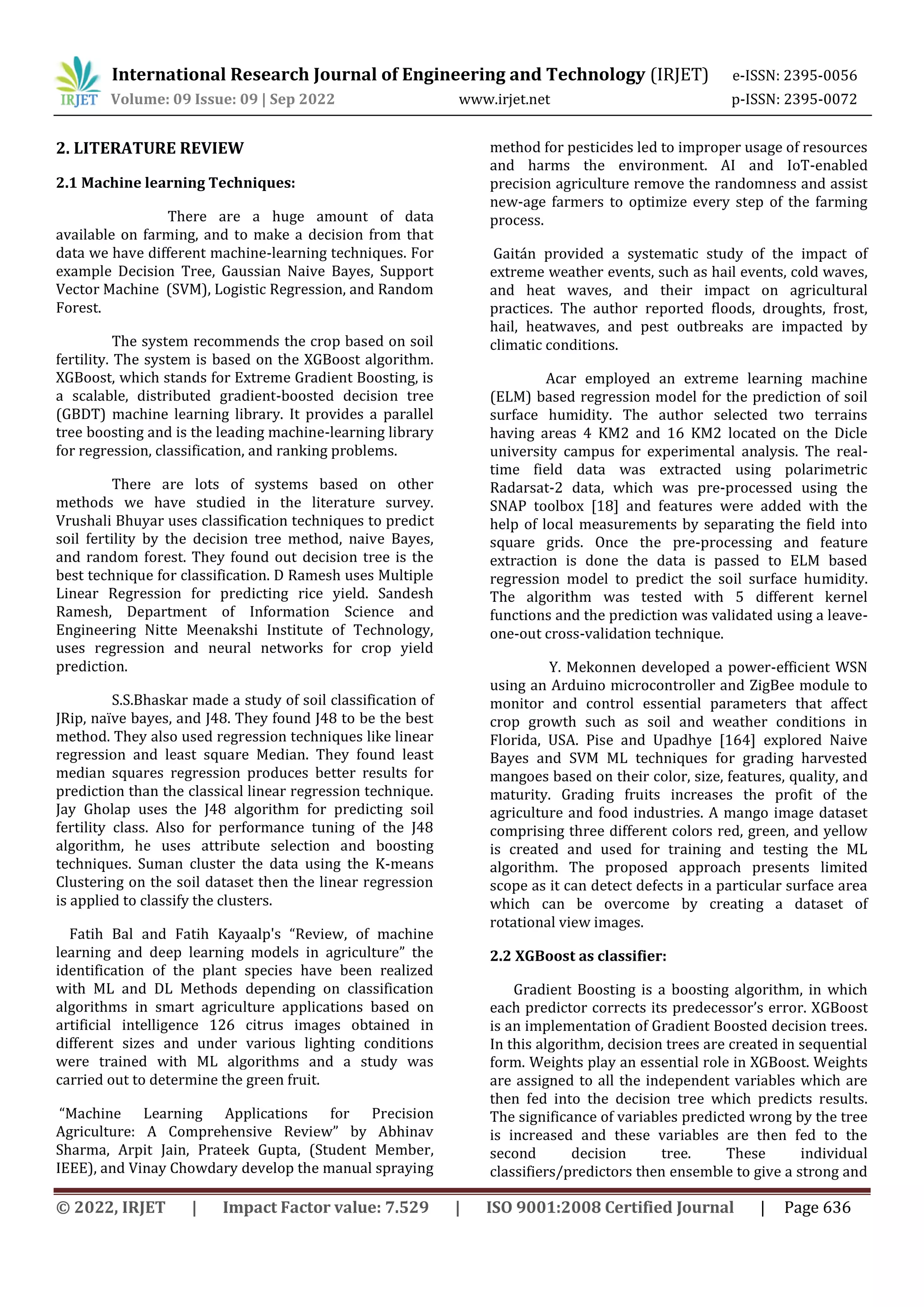 Famer assistant and crop recommendation system | PDF