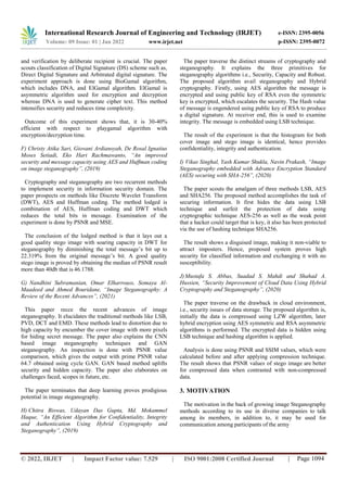 A Literature Review on Image Steganography Using AES | PDF