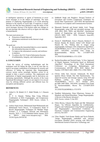 A Literature Review on Image Steganography Using AES | PDF