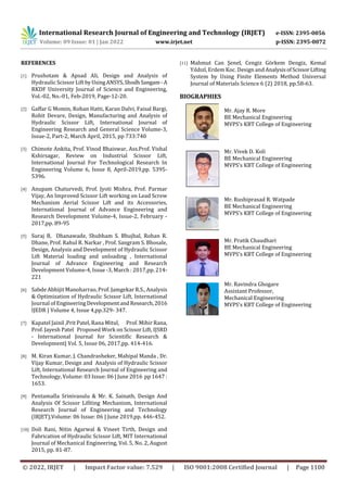 Design and Development of Pneumatic Scissor Lift | PDF