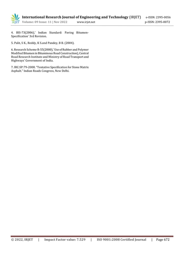 Review on design of bituminous concrete by using polymer modified ...