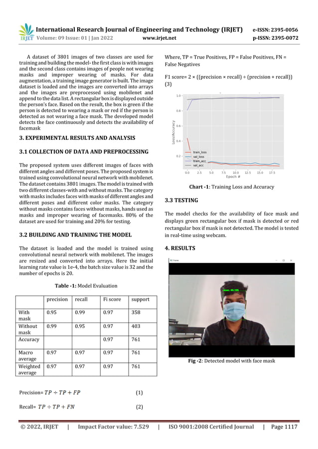 Face Mask Detection using CNN and OpenCV | PDF | Infectious Diseases | Diseases and Conditions