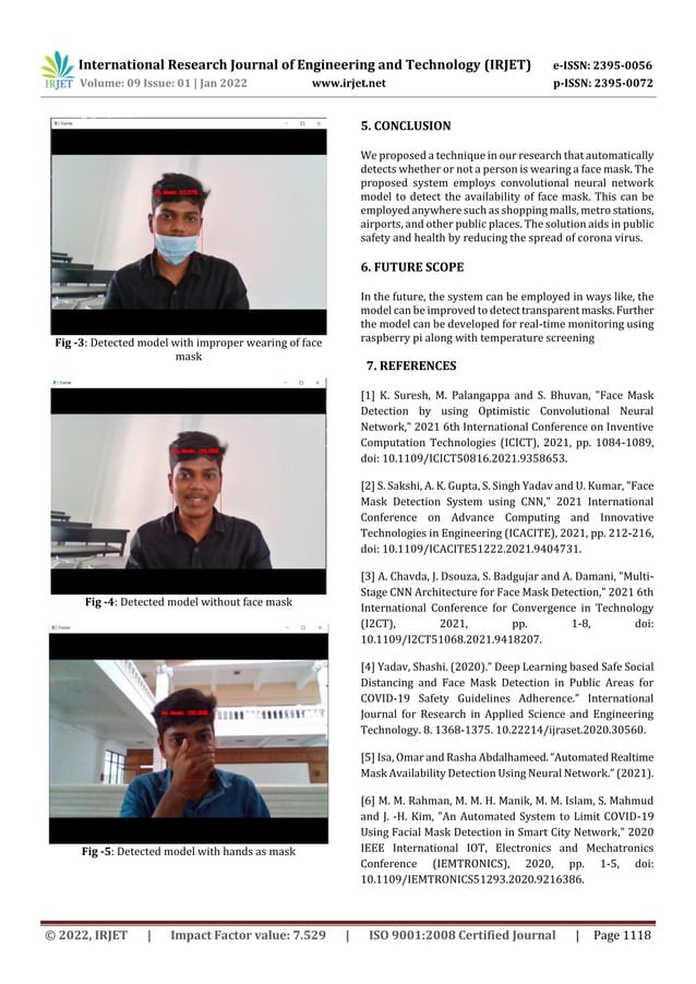 Face Mask Detection Using Cnn And Opencv Pdf