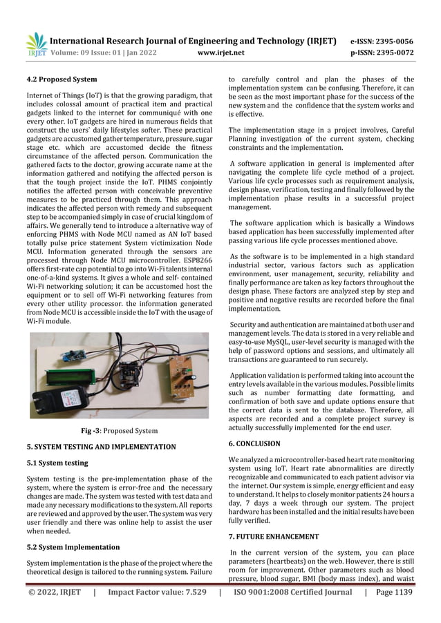 Heart Rate Monitoring System Using Iot Pdf