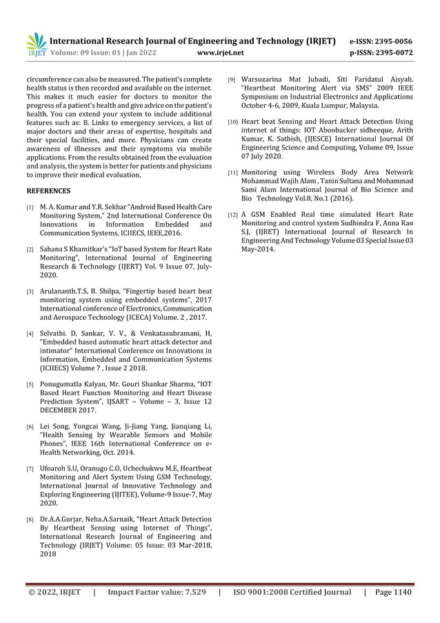 Heart Rate Monitoring System Using Iot Pdf