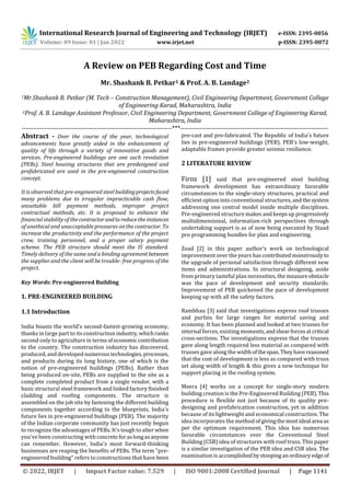 A Review on PEB Regarding Cost and Time | PDF