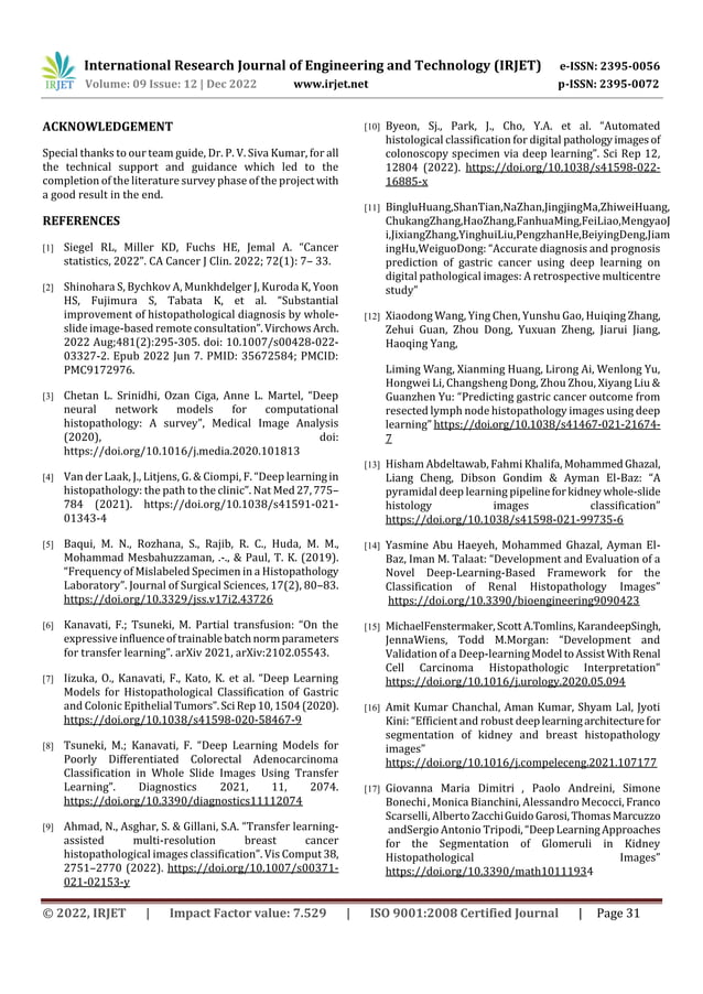 Generalized deep learning model for Classification of Gastric, Colon and Renal Cancer | PDF ...