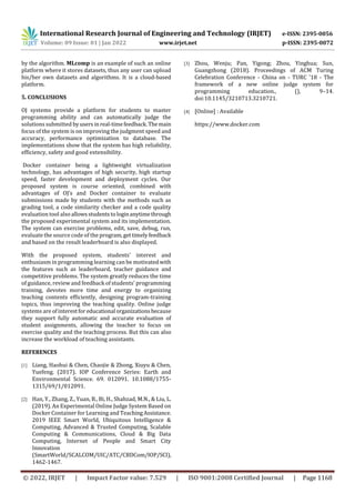 A Survey on Design of Online Judge System | PDF