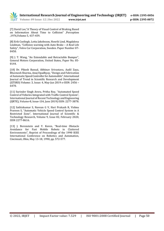 Design And Development of Speed-Breaker Detection and Automatic Speed Control System in Vehicle ...