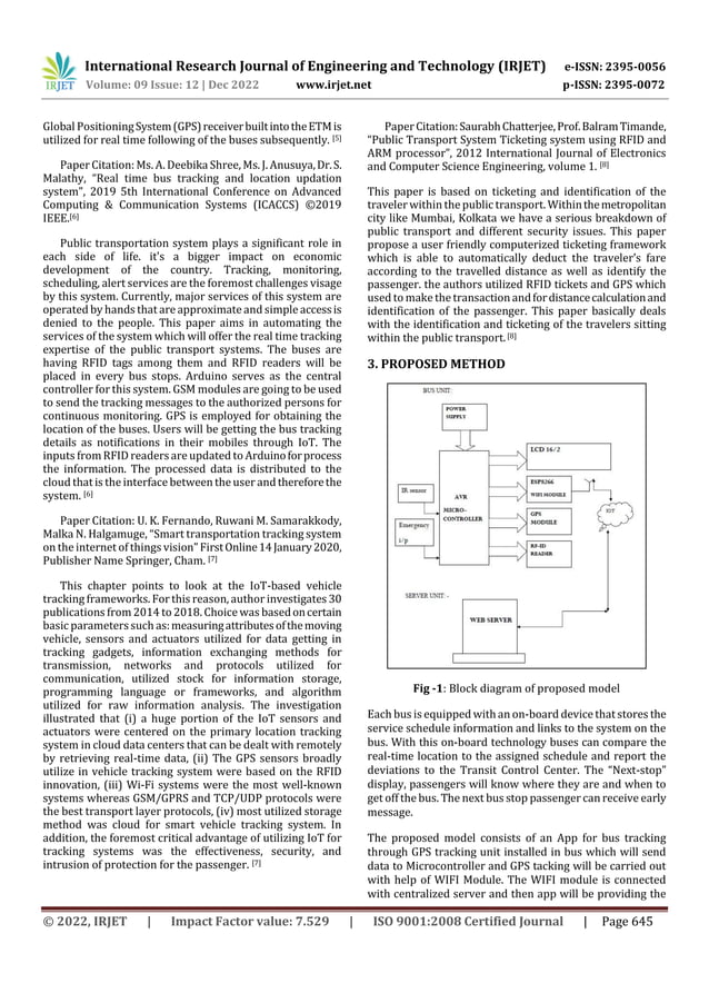 Review on IoT Based Bus Scheduling System using Wireless Sensor Network | PDF