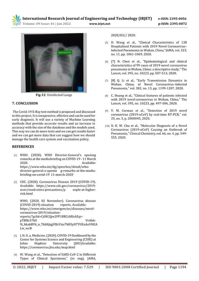 X-Ray Based Quick Covid-19 Detection Using Raspberry-pi | PDF | Infectious Diseases | Diseases ...