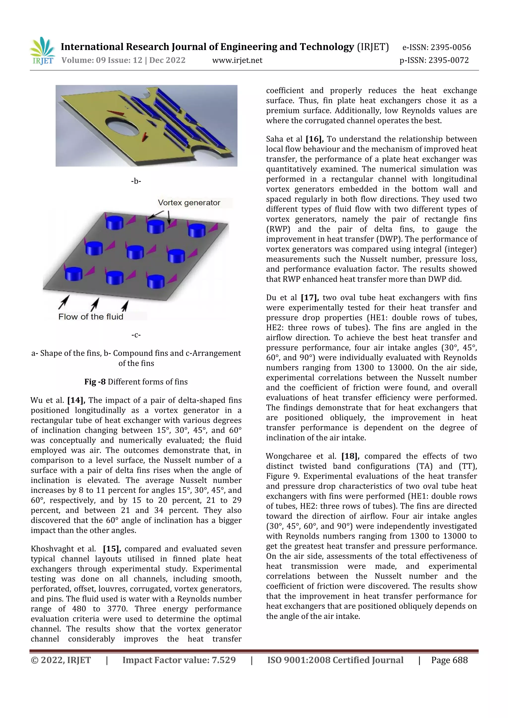 Review Over The Effects Of Baffle Orientation And Shape Factor Over ...
