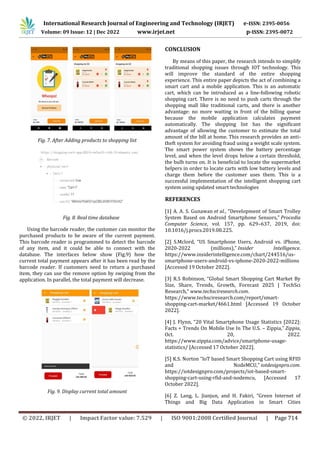 IoT-Based Intelligent Shopping Cart to Enhance the Shopping Experience | PDF