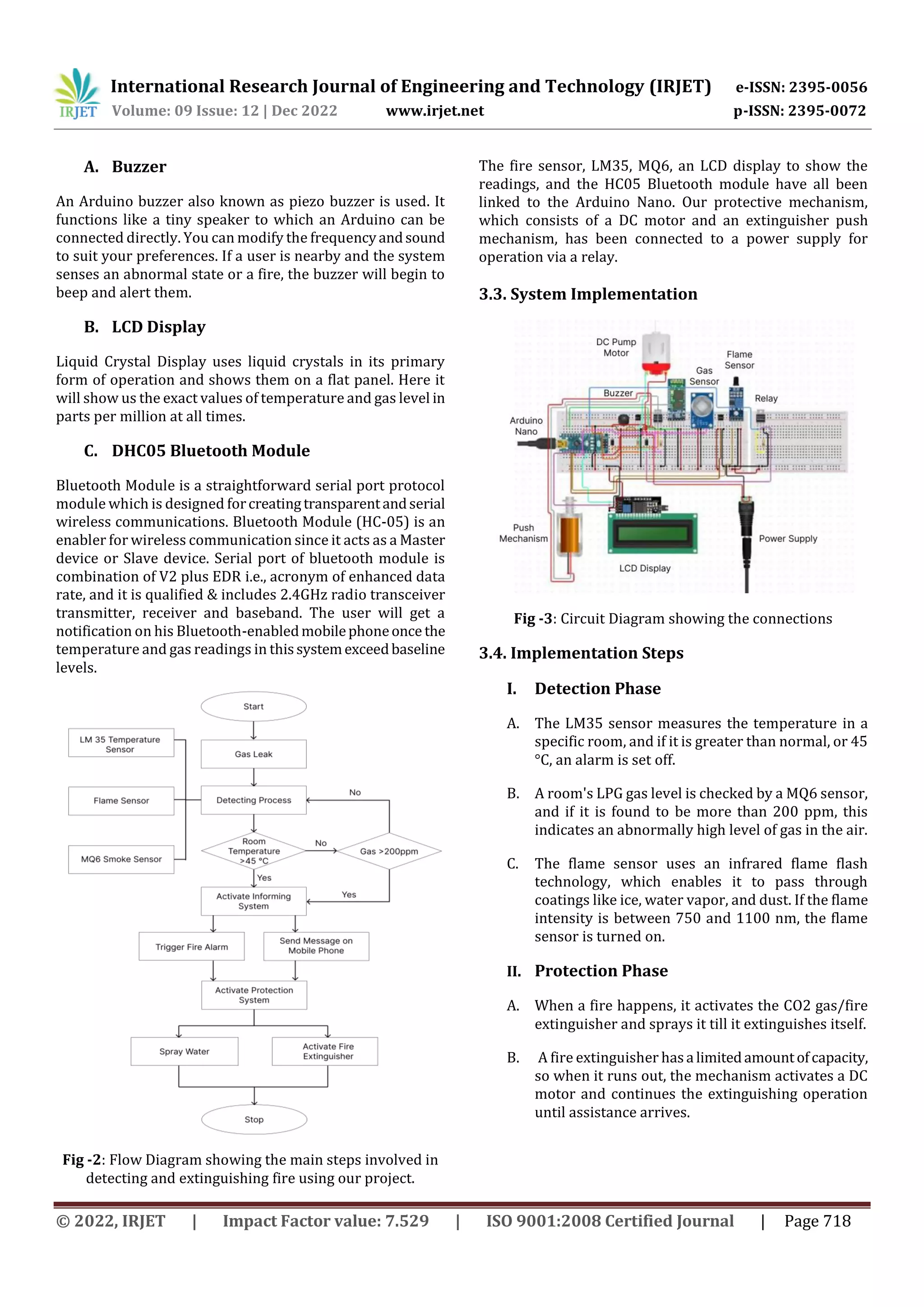 Bluetooth Based Fire Detection and Robust Protection System By Using Arduino | PDF
