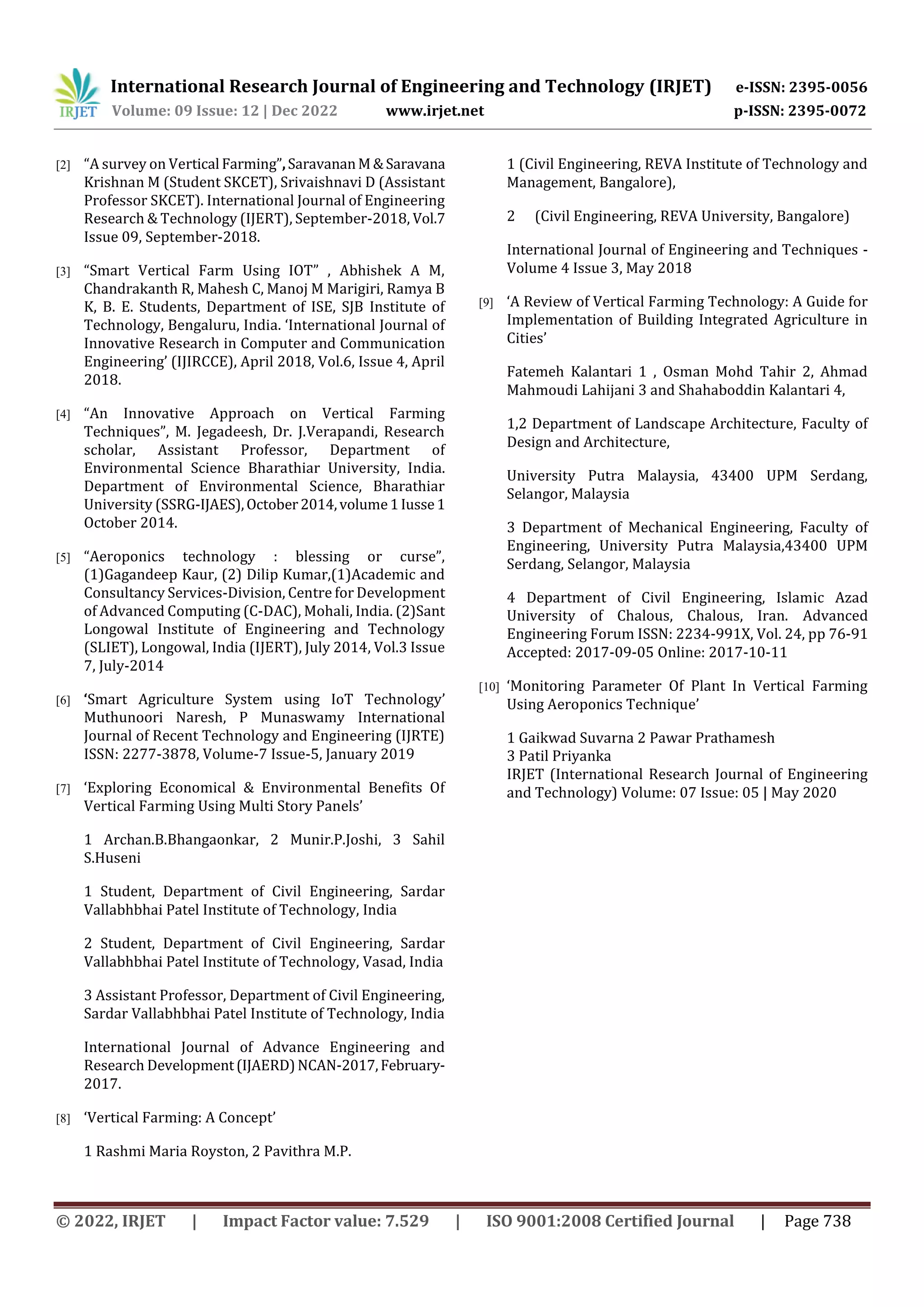 Internet of Things (IoT) Based Plant Monitoring System in an Aeroponics Vertical Farming ...