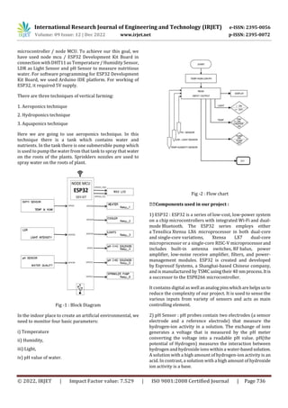 Internet of Things (IoT) Based Plant Monitoring System in an Aeroponics Vertical Farming ...