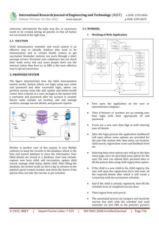 Child Immunization System | PDF
