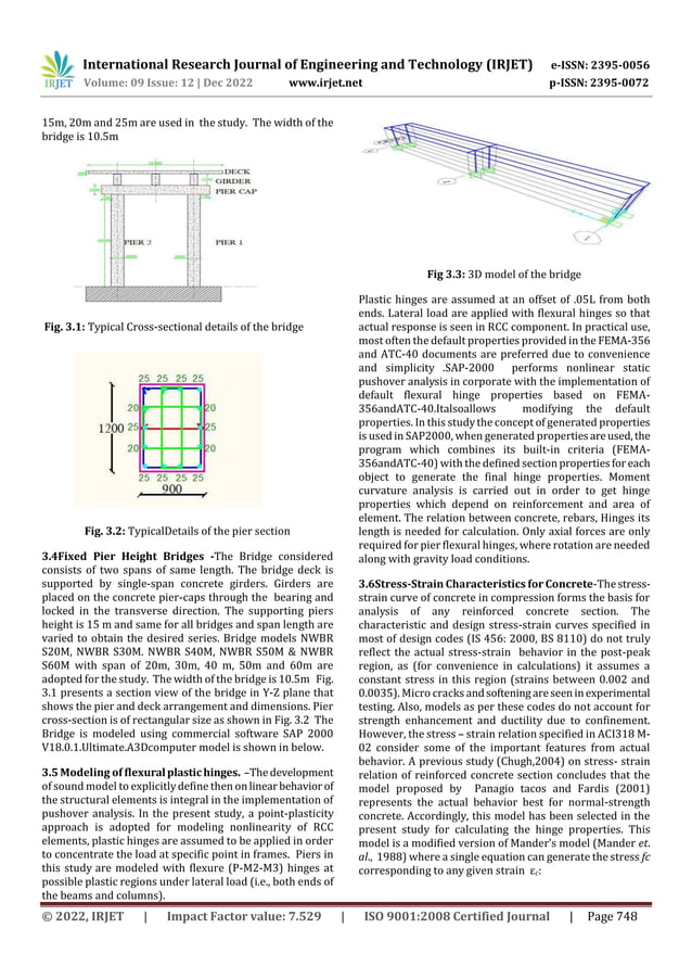 Non-Linear Static Analysis of Reinforced Concrete Bridge | PDF