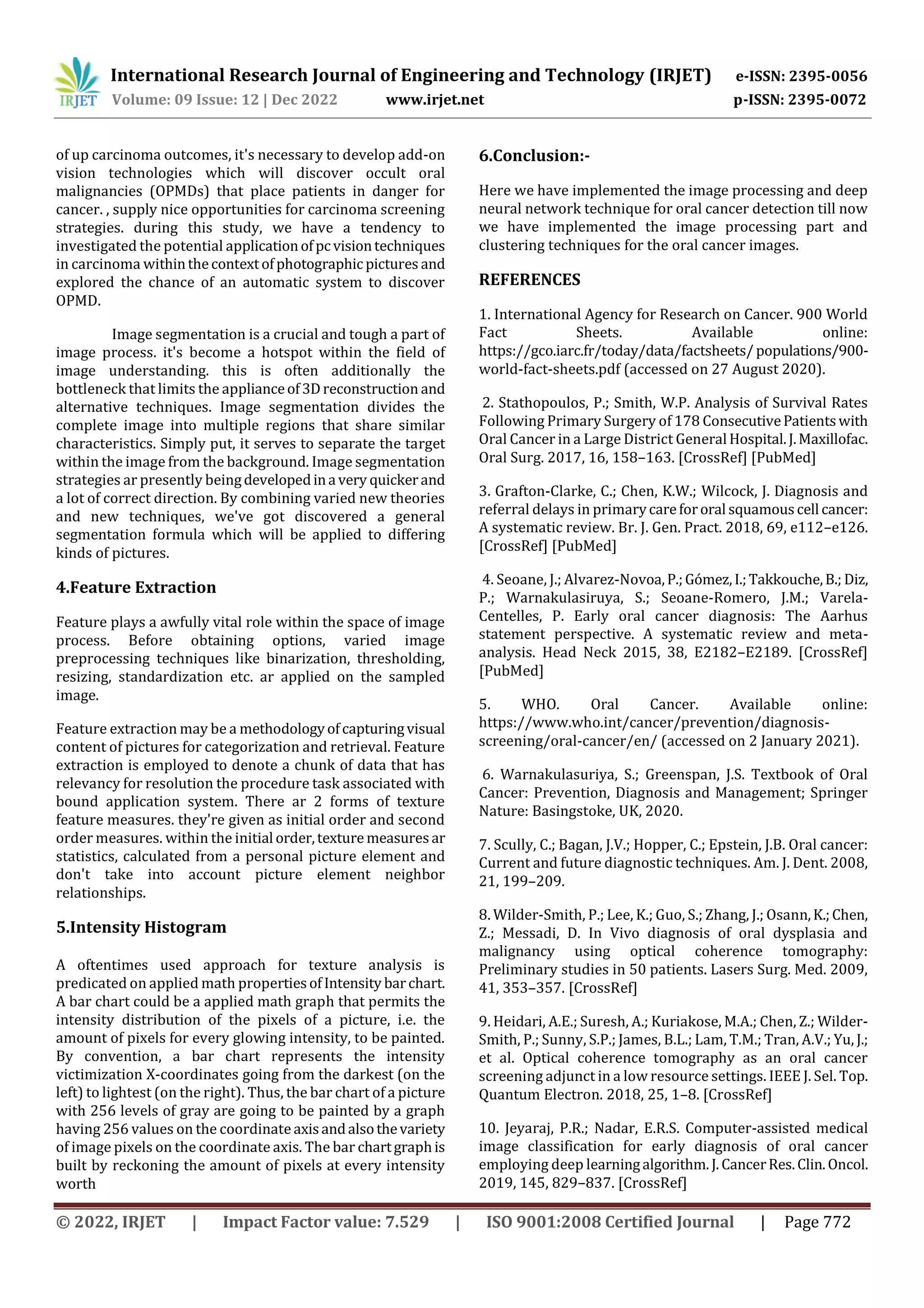 Oral Cancer Detection Using Image Processing And Deep Neural Networks Pdf Dental Health