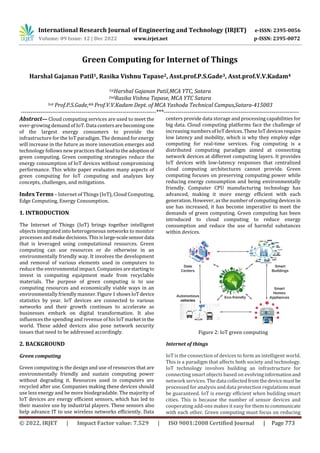 Green Computing for Internet of Things | PDF
