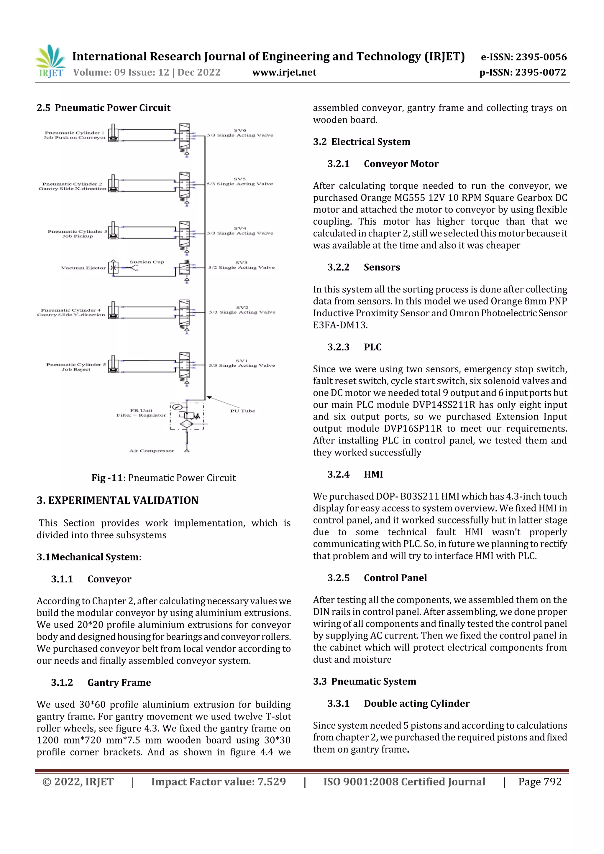 Design & Fabrication of Electro-Pneumatic Gantry Type Sorting Robot | PDF | Robotics ...