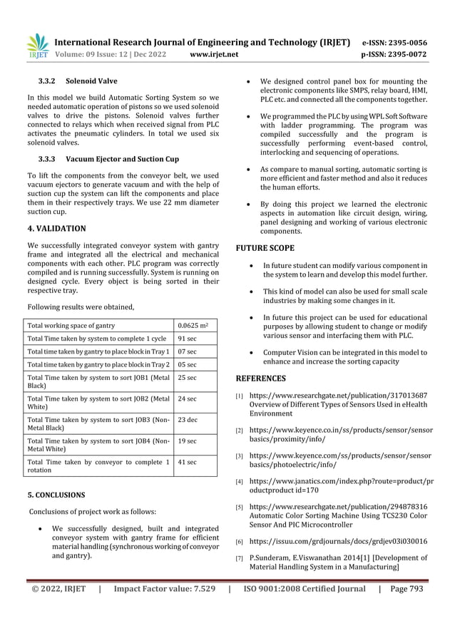 Design & Fabrication of Electro-Pneumatic Gantry Type Sorting Robot | PDF | Robotics ...
