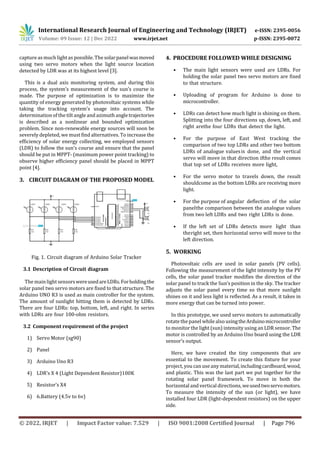 Design of Arduino Based Solar Tracker for Renewable Energy | PDF ...