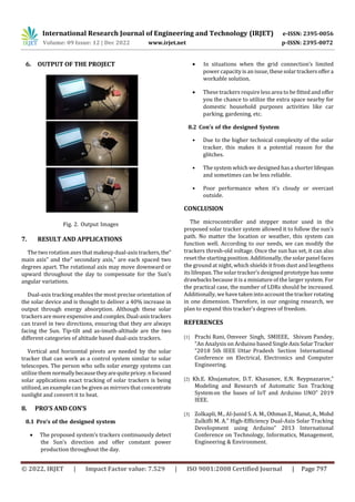 Design of Arduino Based Solar Tracker for Renewable Energy | PDF ...