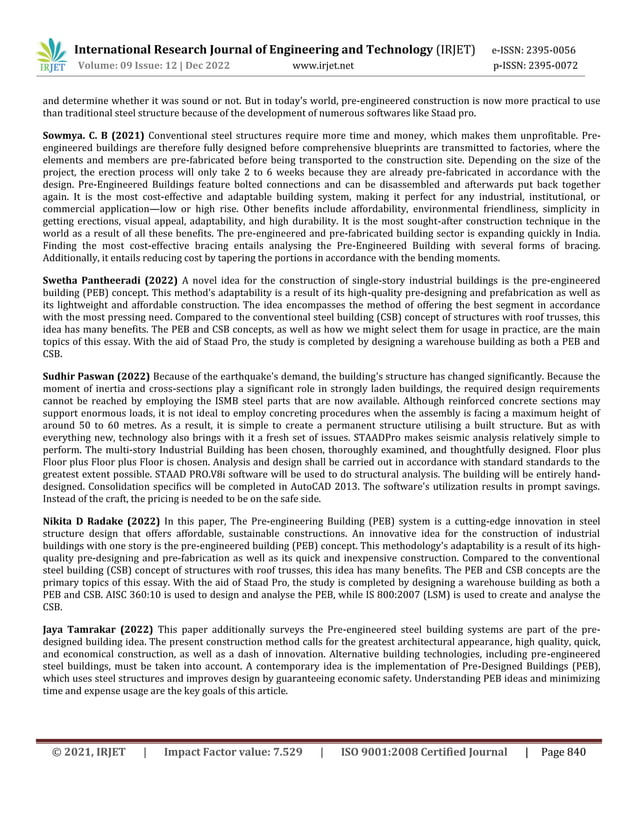 Pre Engineered Structure study: A review | PDF