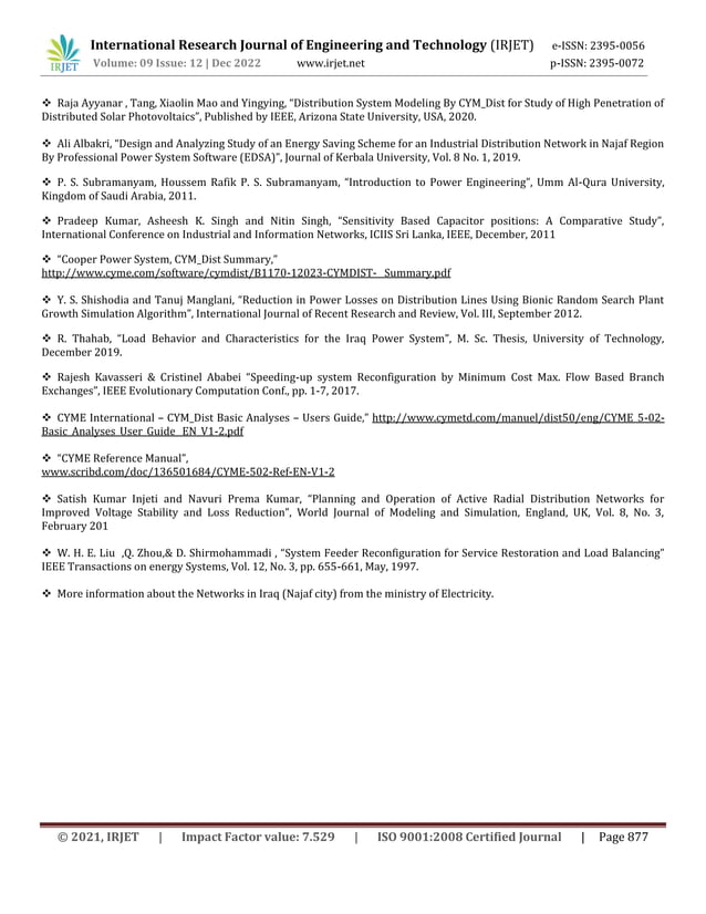 Reconfiguration And Capacitor Placement In Najaf Distribution Networks
